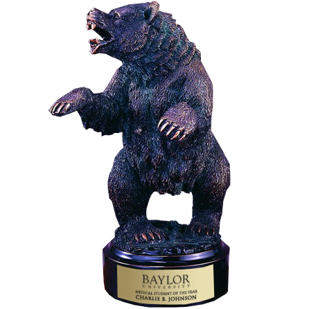 Tall Standing Bear Trophy | Bronze Bear Award Statue | Paradise Awards