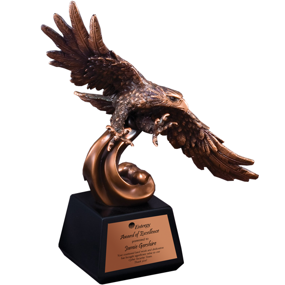 Swooping Eagle Award | Bronze Military Eagle Trophy | Paradise Awards