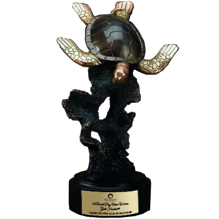 Swimming Turtle Trophy | Marine Turtle Award Statue | Paradise Awards
