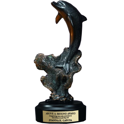 Happy Dolphin Trophy | Marine Dolphin Award Statue | Paradise Awards