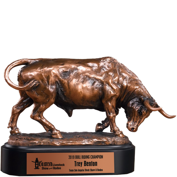 Bronze Angry Bull Trophy | Bronze Bull Award Statue | Paradise Awards