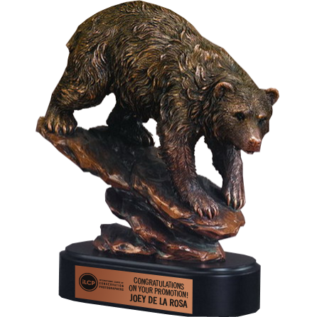 Bronze Brown Bear Trophy | Bronze Bear Award Statue | Paradise Awards